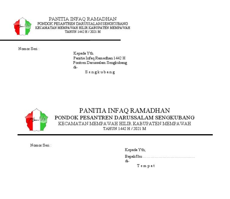 Amplop Infaq 2021 | PDF