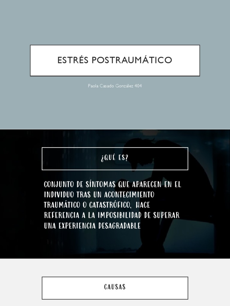 Estrés Postraumático: Causas y Tratamiento | PDF