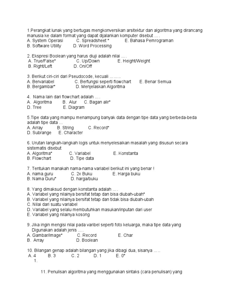 Soal UTS | PDF