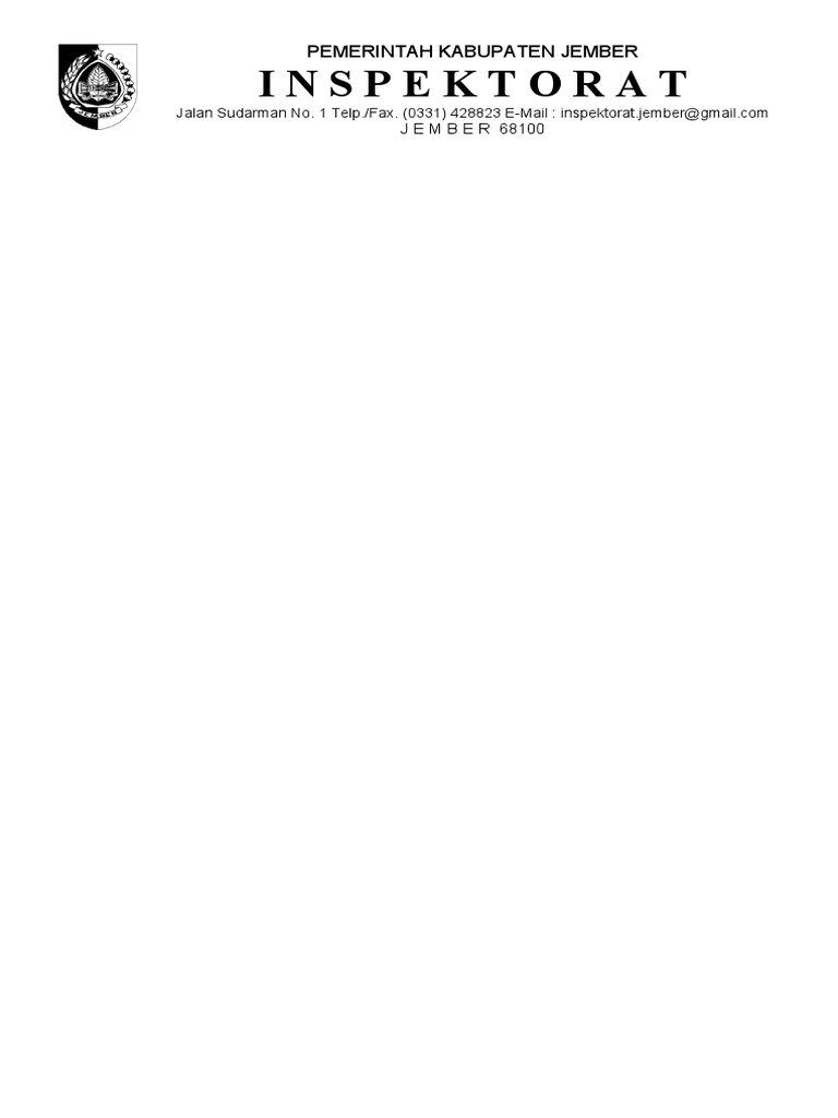 Kop Surat Inspektorat | PDF