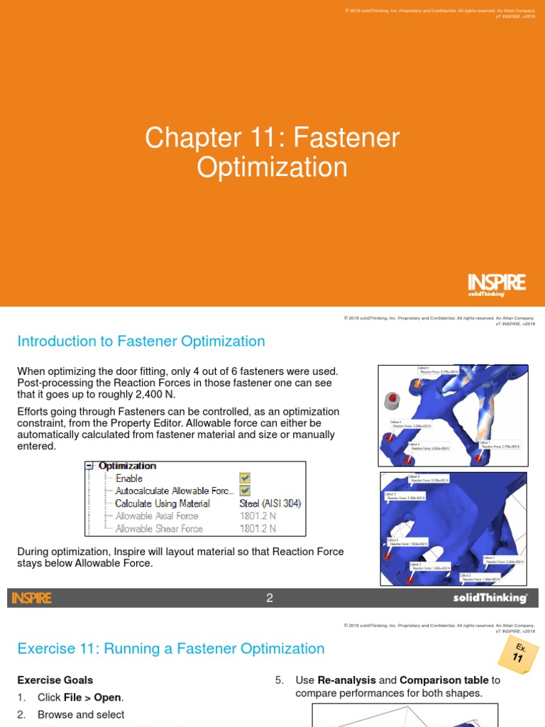 Inspire Structures 2018 Training-CH11-FASTENER-JAN11-2018 | PDF | Computing