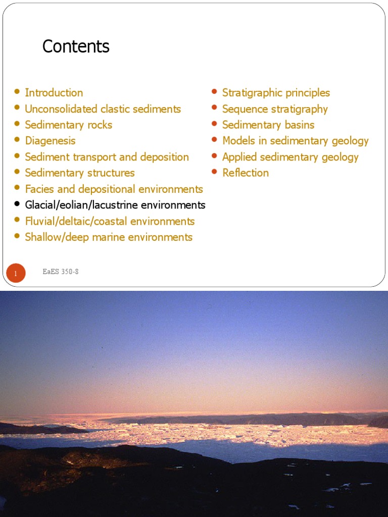 08 Glacial Eolian Lacustrine Environment | PDF | Glacier | Lake