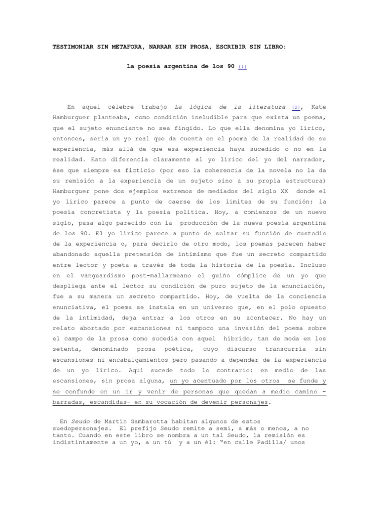 Testimoniar Sin Metafora | Descargar gratis PDF | Metáfora | Poesía