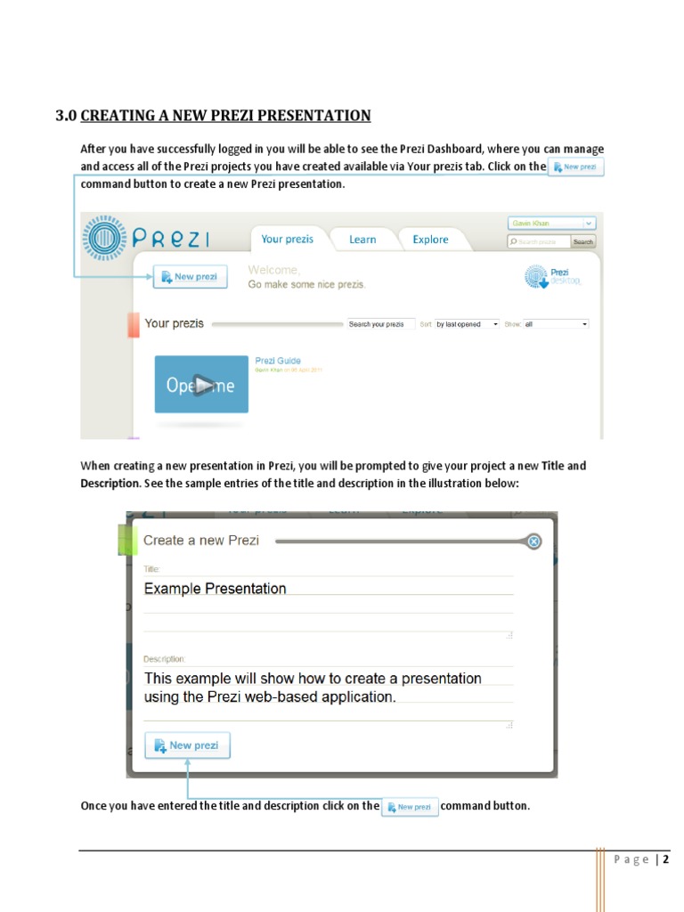 Creating a New Prezi Presentation | PDF