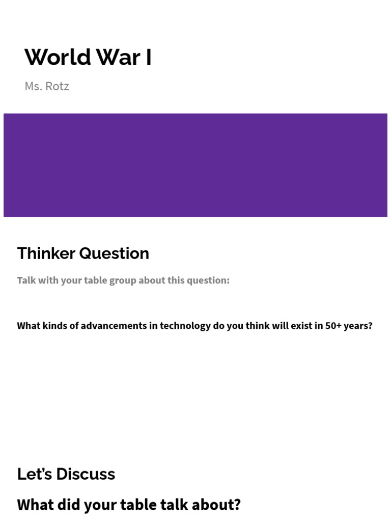 World War I 5e Lesson Presentation | PDF