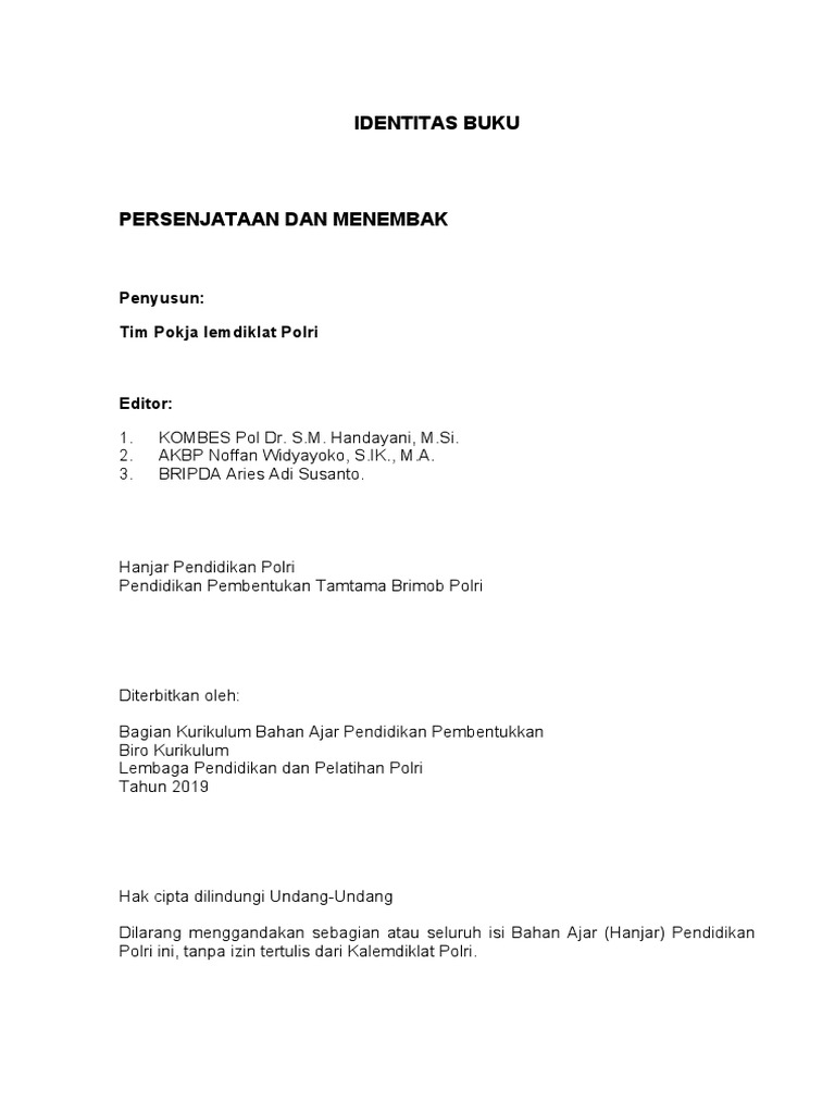 Persenjataan Dan Menembak | PDF