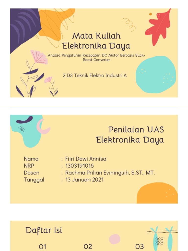 Fitri Dewi Annisa - Project Uas Elektronika Daya | PDF