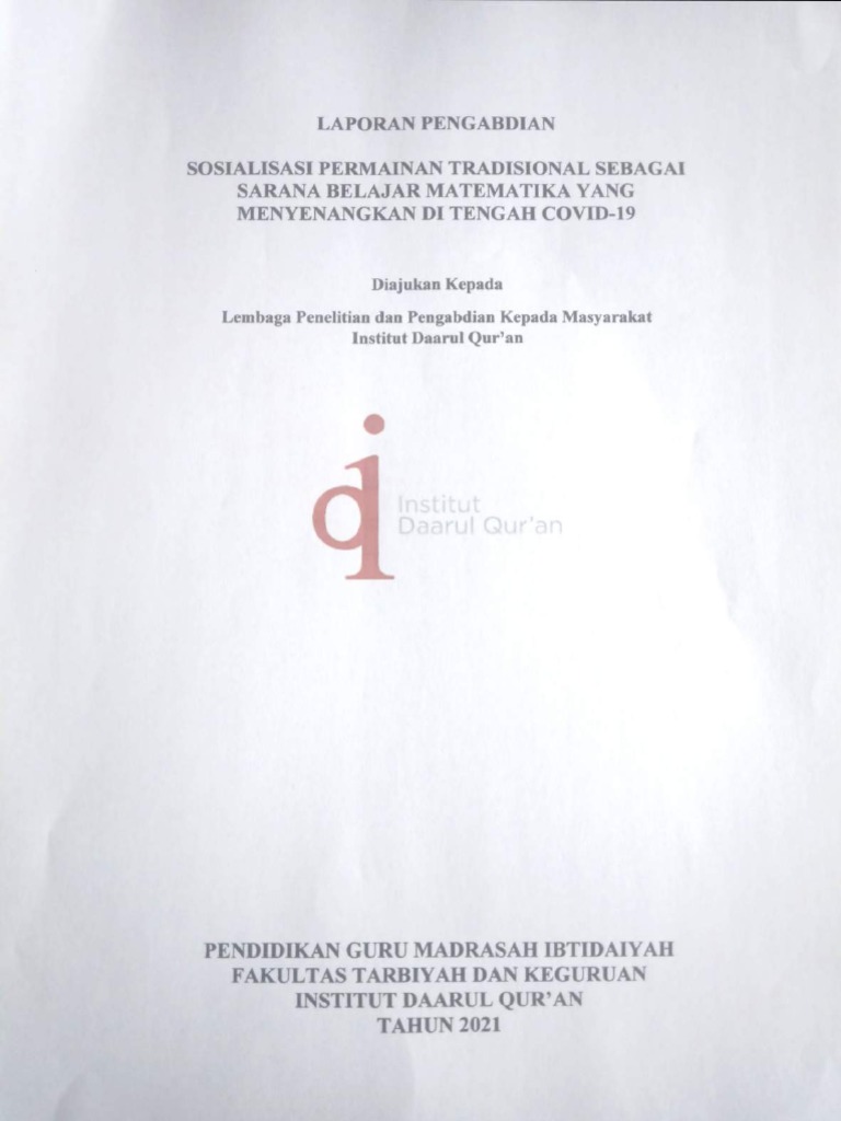 LAPORAN PKM PGMI | PDF