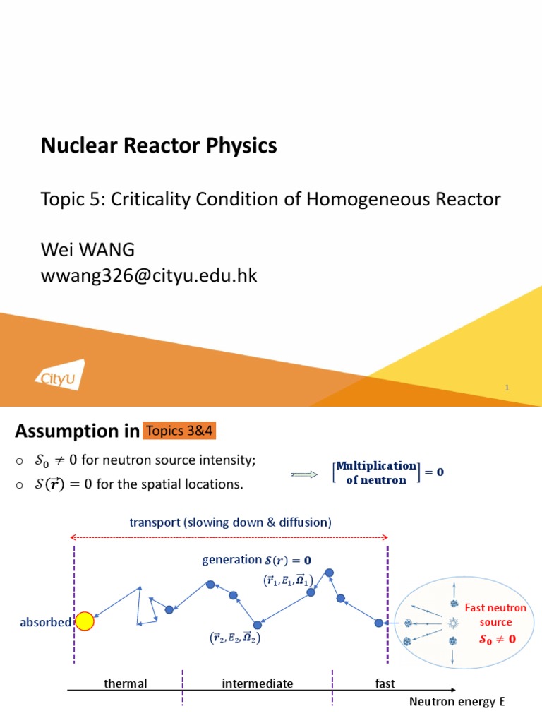 Topic 5 - Criticality of Homogeneous Reactors | PDF | Nuclear Energy ...