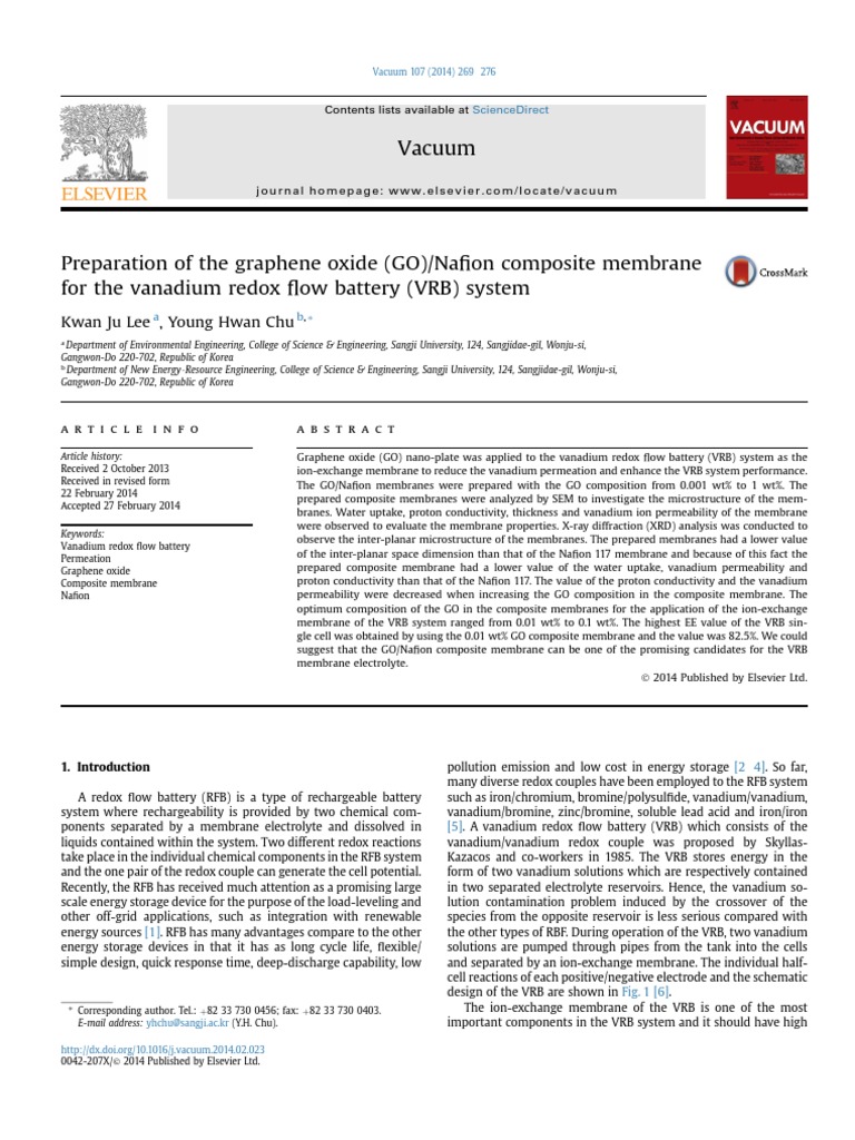 2014-Preparation of The Graphene Oxide (GO) - Nafion Composite Membrane ...