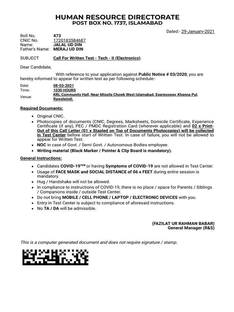 1737 Print Your Call Letter | PDF | Career & Growth | Business