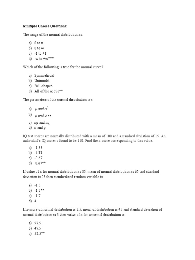 Practice Question Lectures 41 To 45 More | PDF | Normal Distribution | Mean