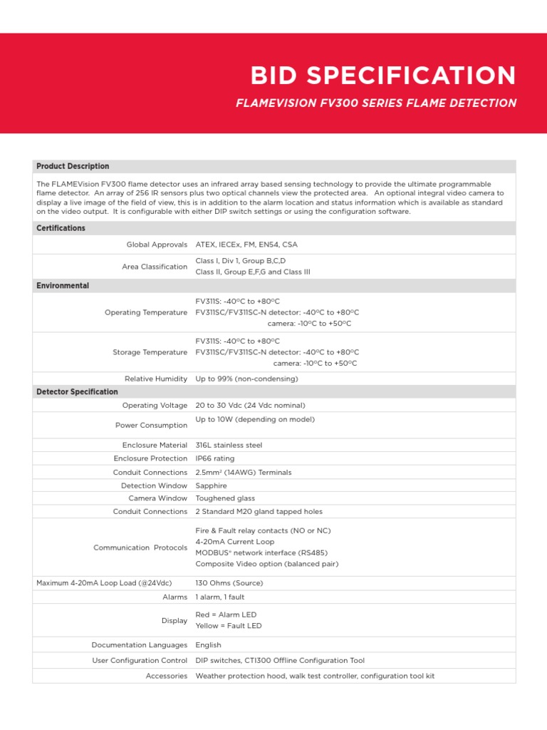 Bid Specification - FV300 - HS - 7467 - EN | PDF | Equipment ...