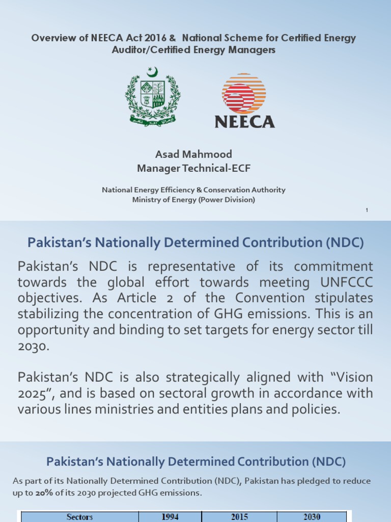 Overview of NEECA Act 2016 & National Scheme For Certified Energy ...