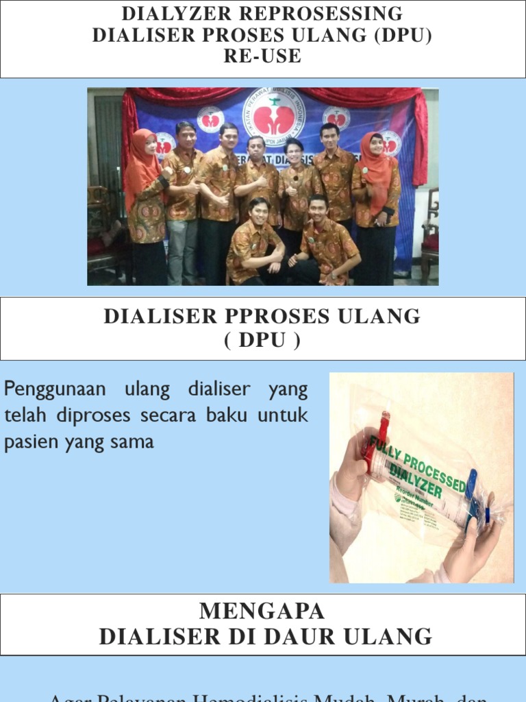 Materi Reprosesing Dializer | PDF