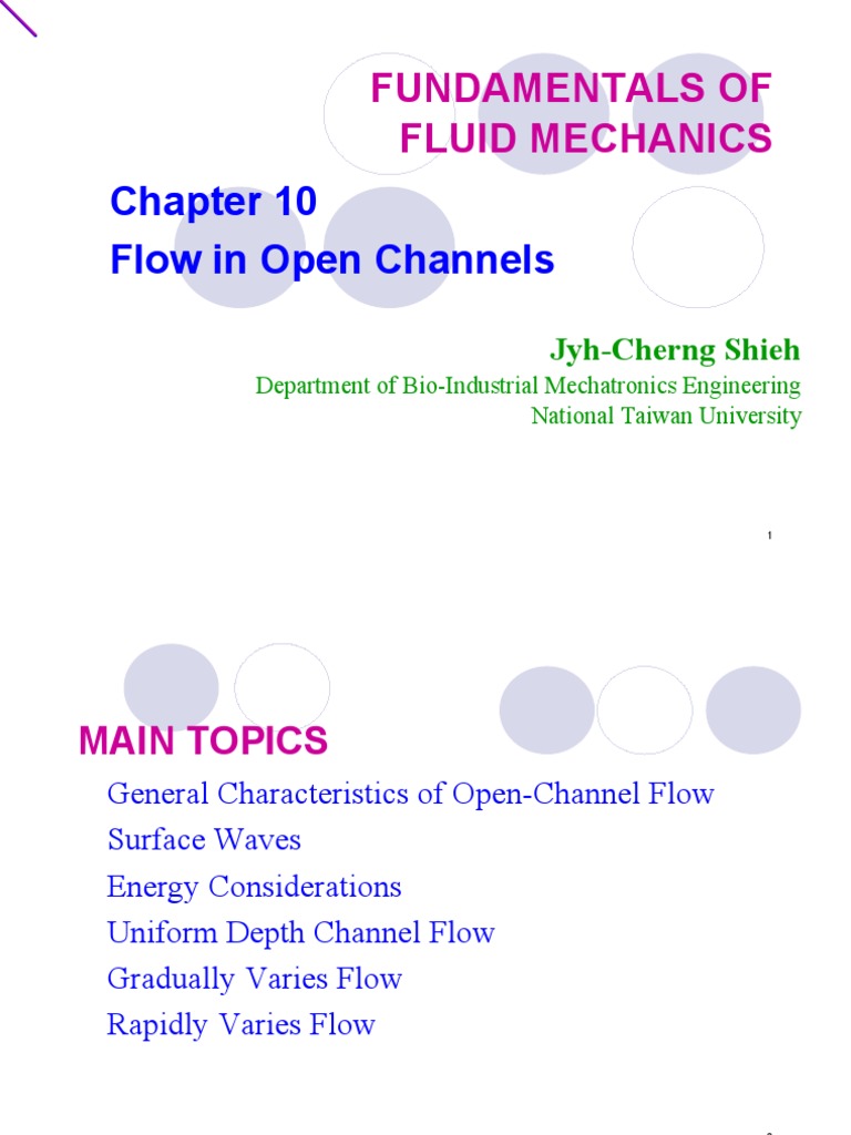 Open Channel Flow | PDF | Waves | Fluid Dynamics