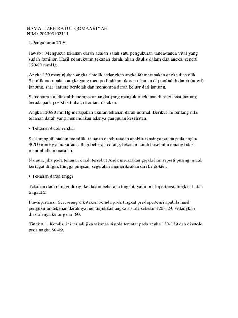 Izeh Ratul Qomariyah - 202303102111 - Pemeriksaan Fisik | PDF