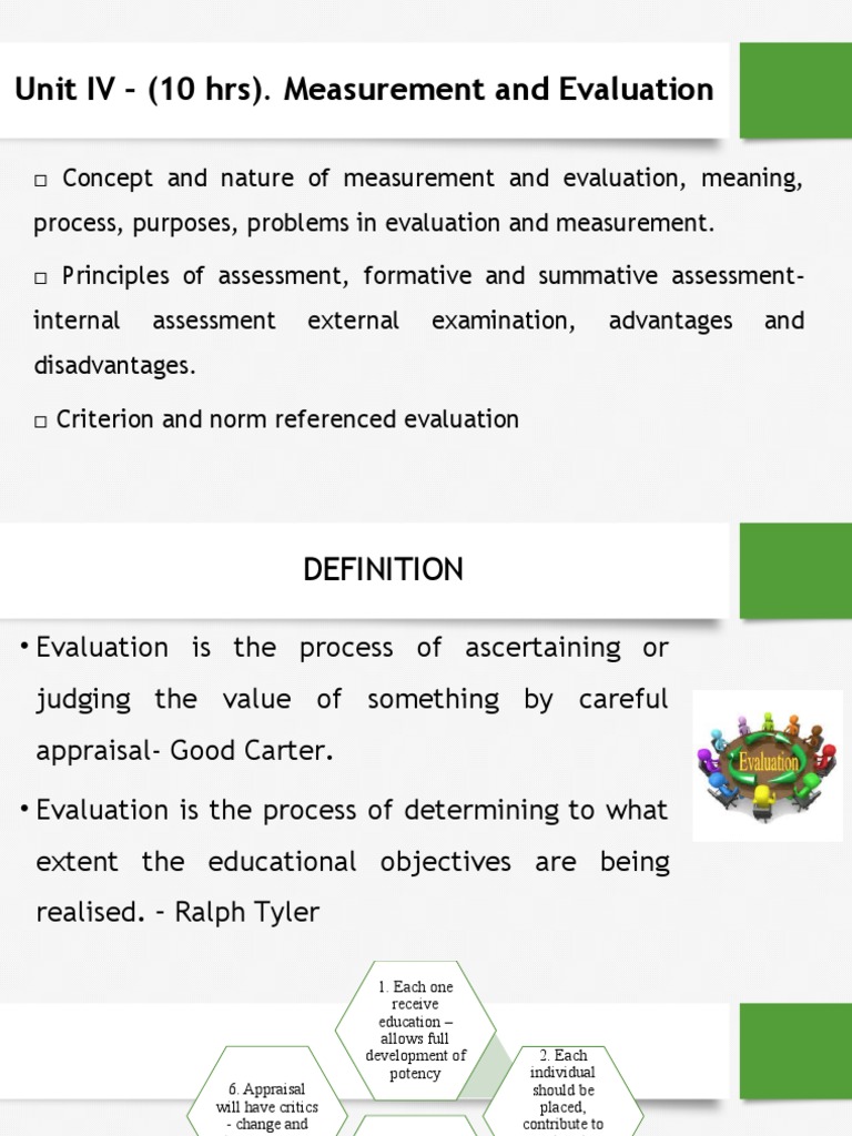 MSC N I Yr NSG Edu Unit IV - Measurement and Evaluation | PDF ...