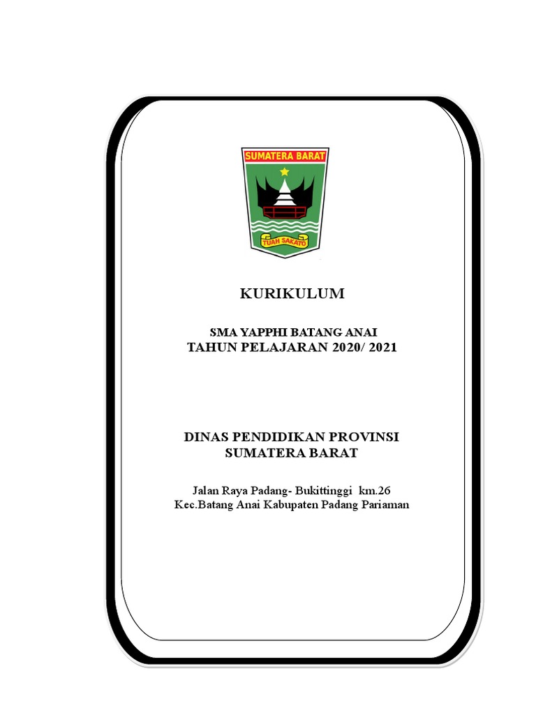 Cover Luar Dokumen Kurikulum | PDF