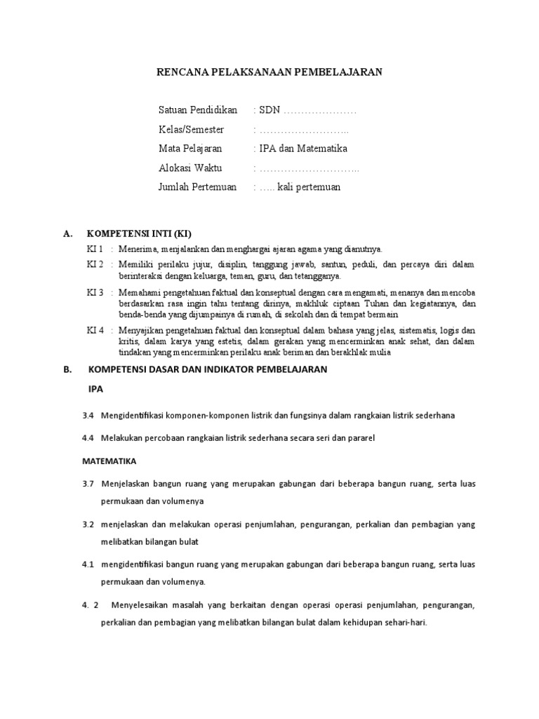 Contoh RPP Berbasis STEM Kls Atas HAVIZ | PDF