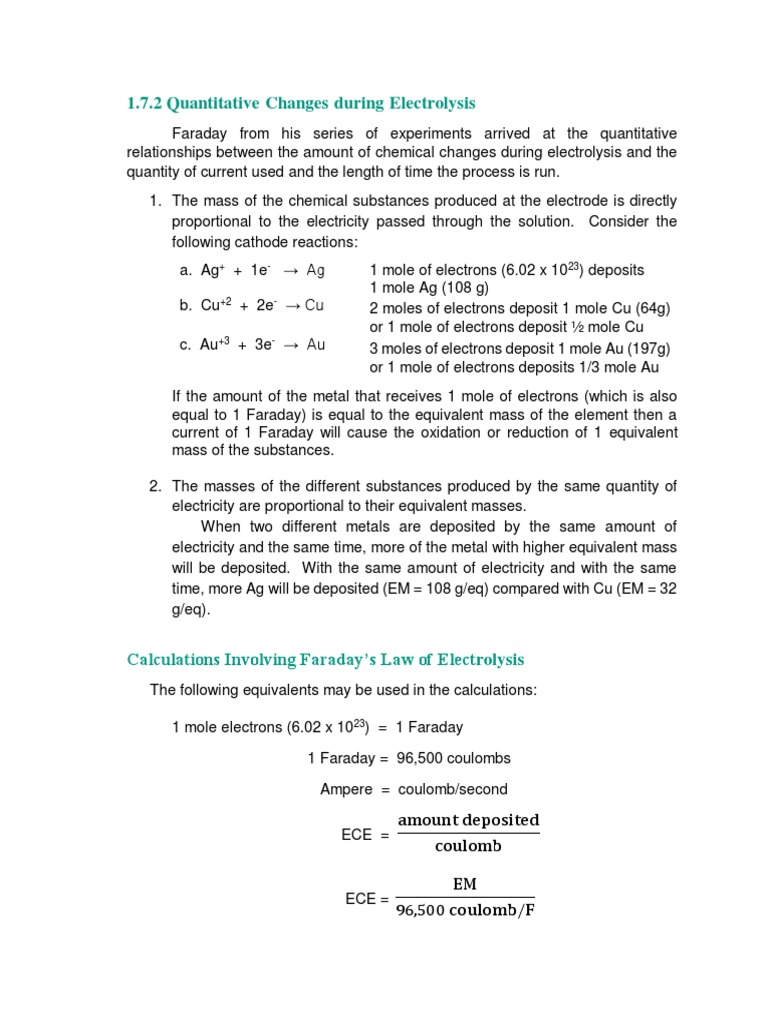 Module 1 - Electrochemistry (Part 3) | PDF | Electrochemistry | Anode