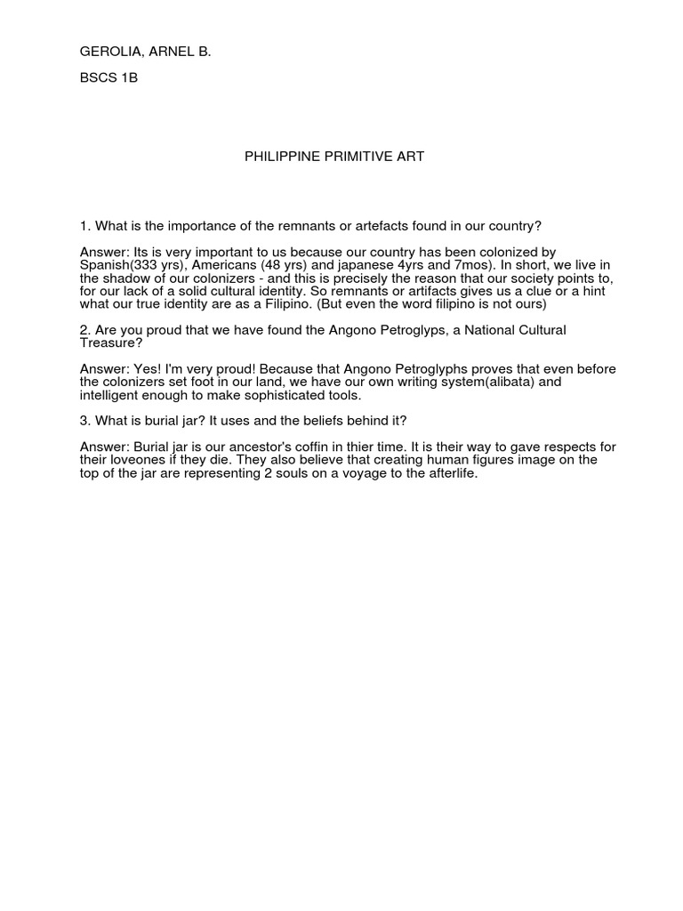 Philippine Primitive Art | PDF