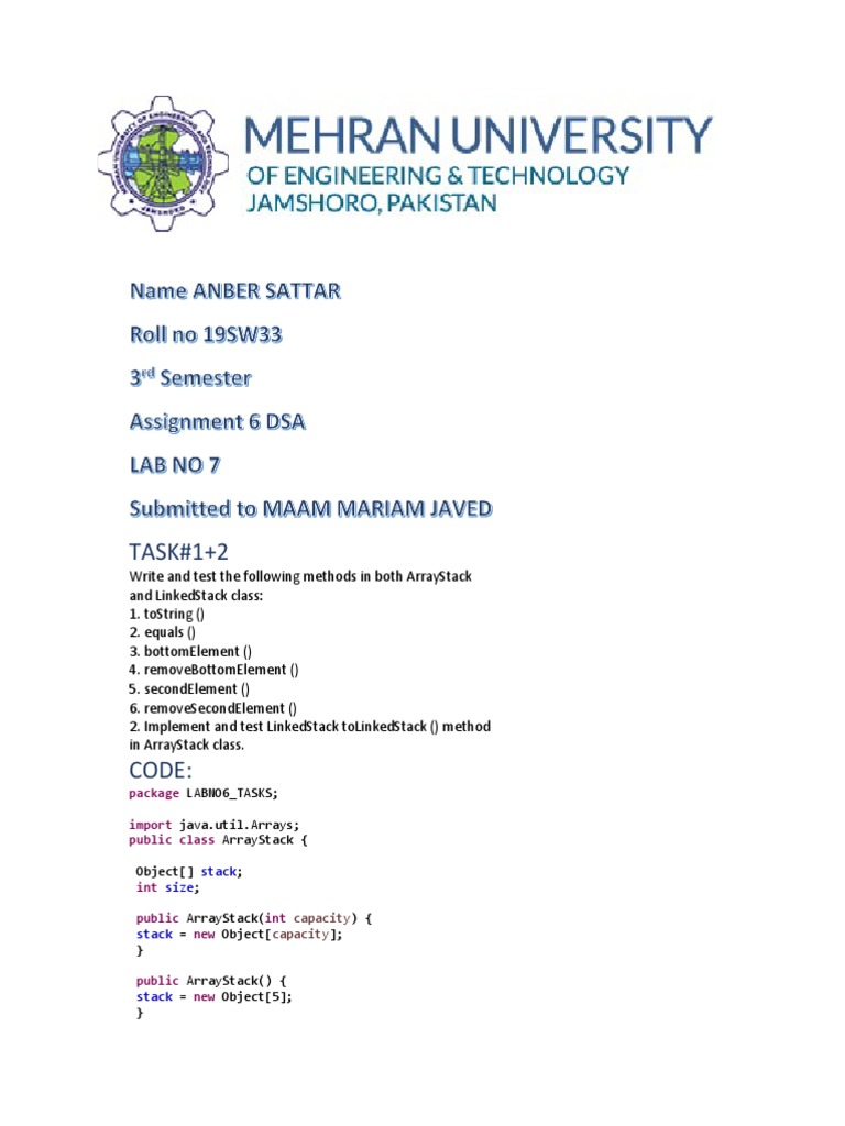 Stack Class Methods Implementation | PDF | Software Development | Software