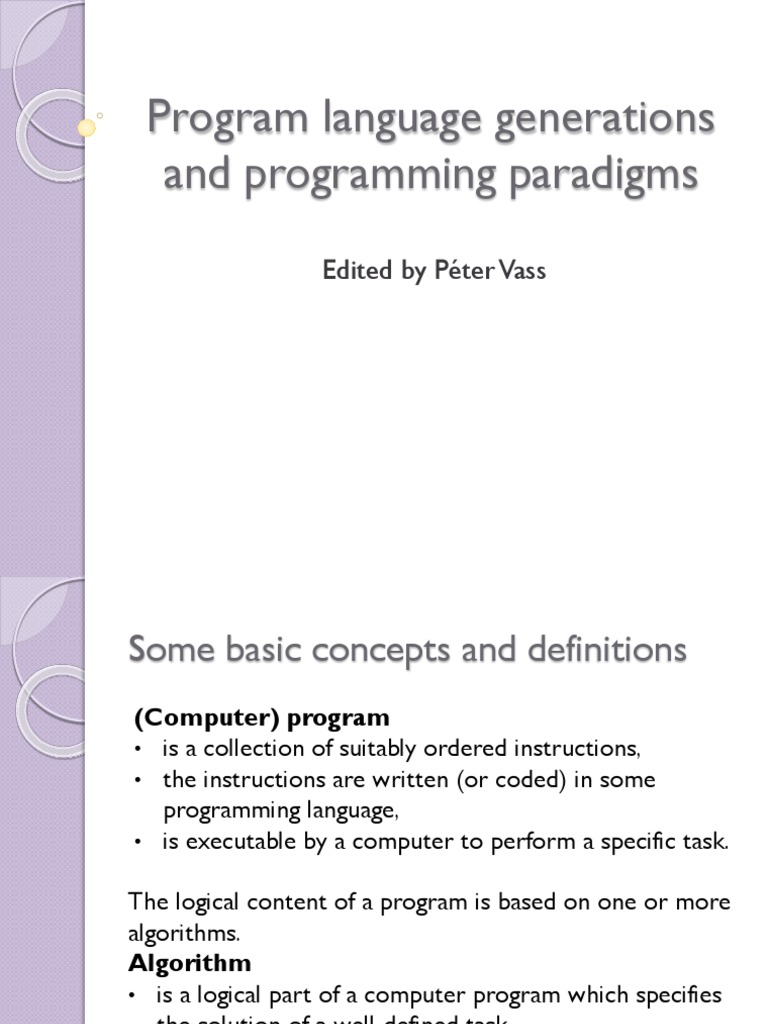 Dokumen - Tips - Program Language Generations and Programming ...