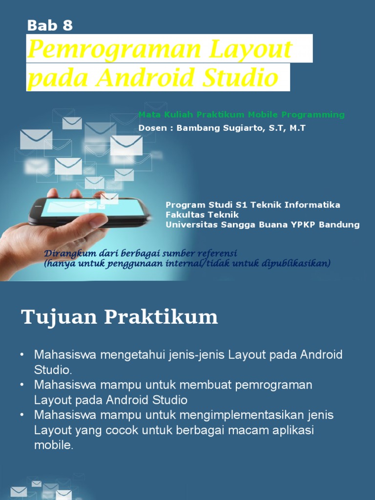 Bab 8 - Pemrograman Layout Pada Android Studio | PDF | Komputer
