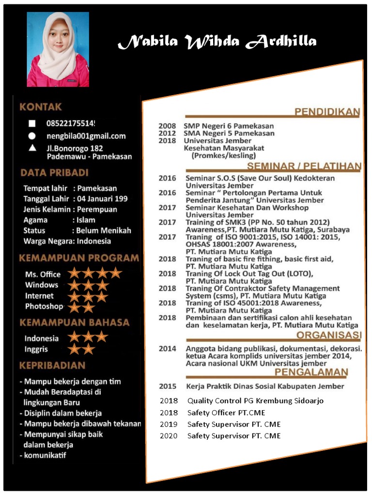 CV (Nabila) 2020 | PDF