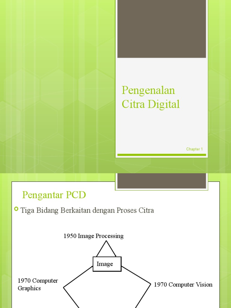Slide 01 - Pengenalan Citra Digital | PDF | Metode & Bahan Ajar