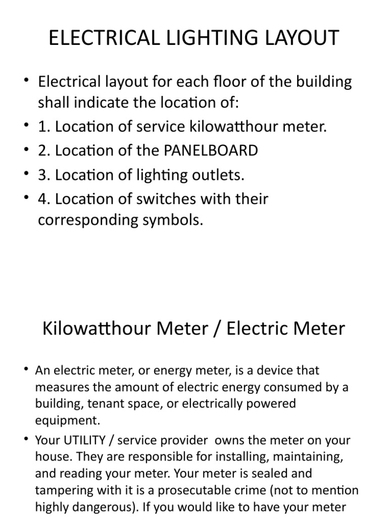 Electrical Lighting and Power Layout Part 1 | PDF | Lighting | Light