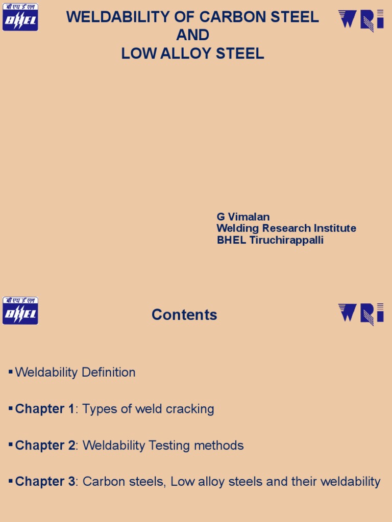 Weldability of Carbon and Low Alloy Steel | PDF | Fracture | Steel