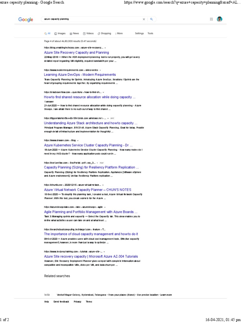 Azure Capacity Planning Guide | PDF | Microsoft Azure | Cloud Computing