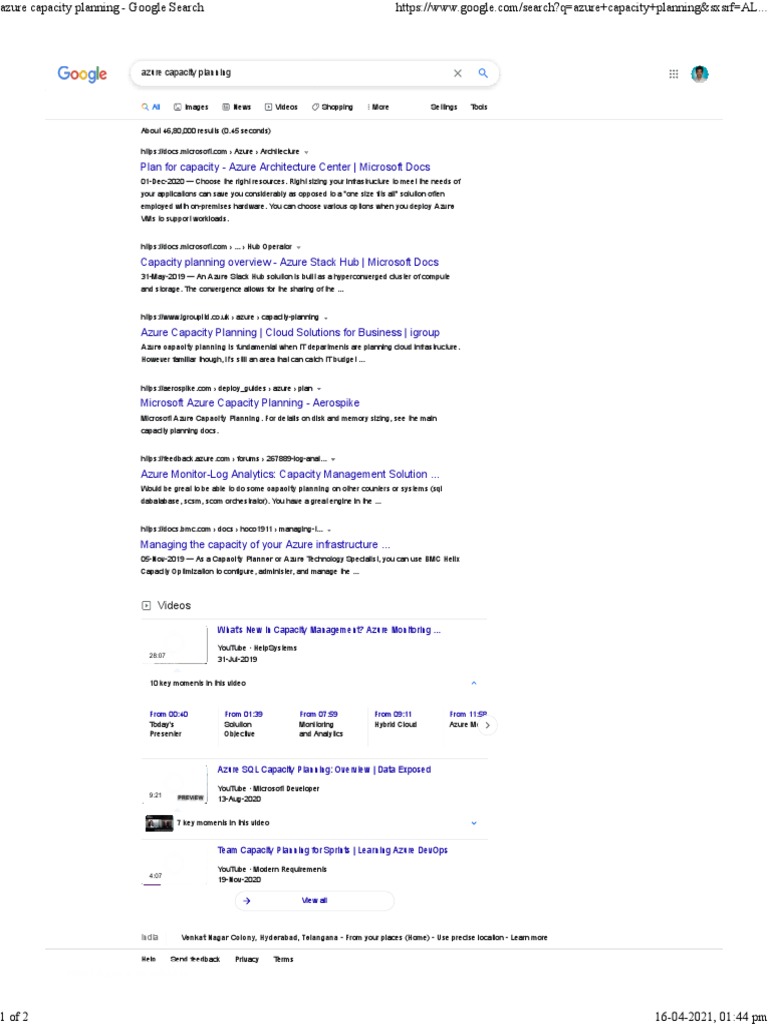 Azure Capacity Planning - Google Search | PDF | Microsoft Azure | Cloud ...