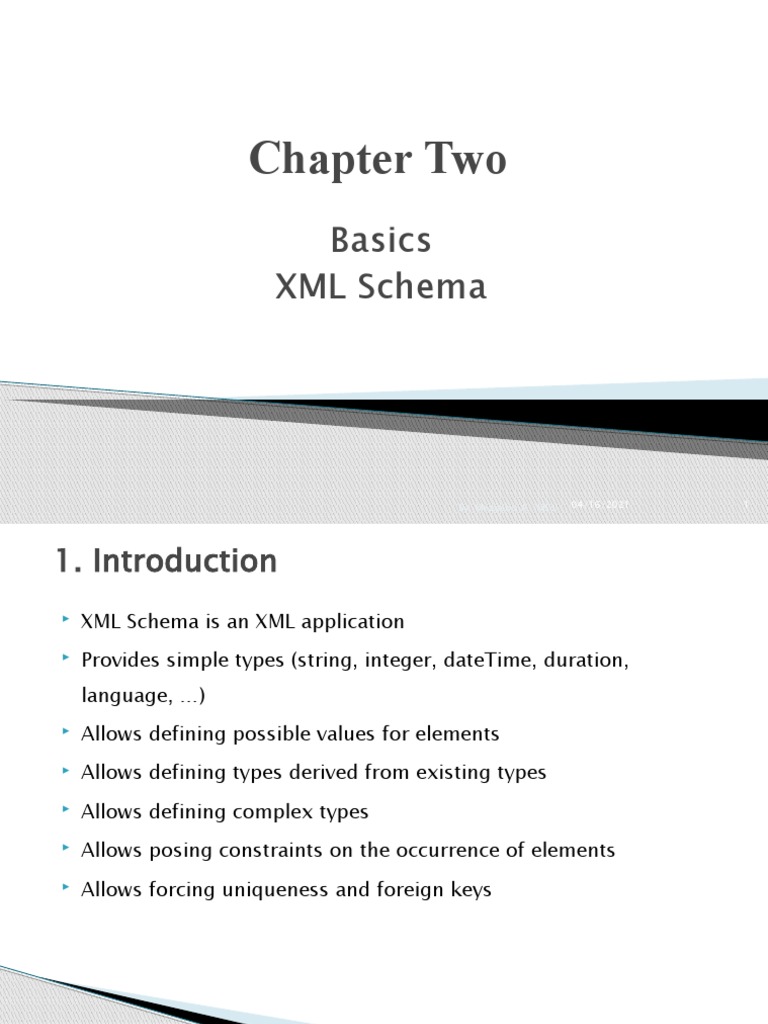 Chapter Two: Basics XML Schema | Download Free PDF | Xml Schema | Xml