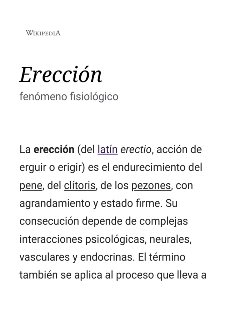 Erección - Wikipedia, La Enciclopedia Libre | PDF | Anatomia animal ...