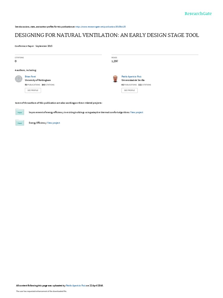 PLEA2015 Optivent Paper | PDF | Ventilation (Architecture) | Wound