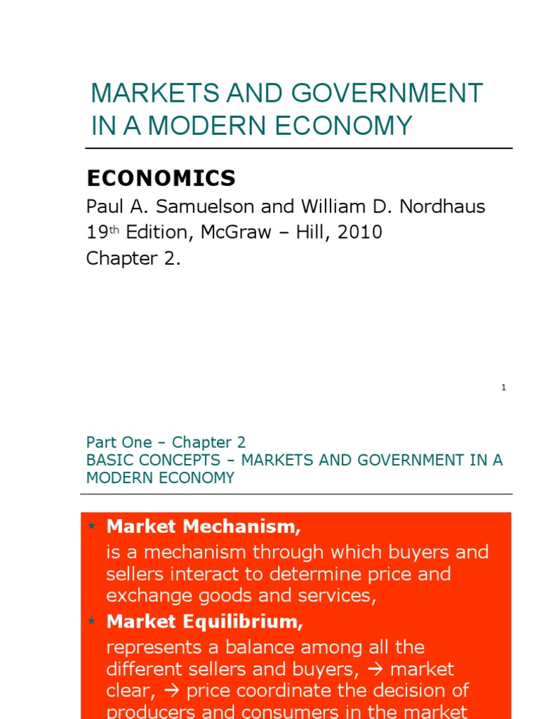 Markets and Government in Economics | PDF | Market (Economics) | Fiscal ...