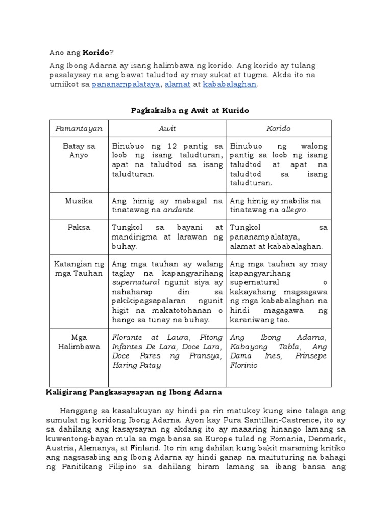 Ano Ang Korido | PDF