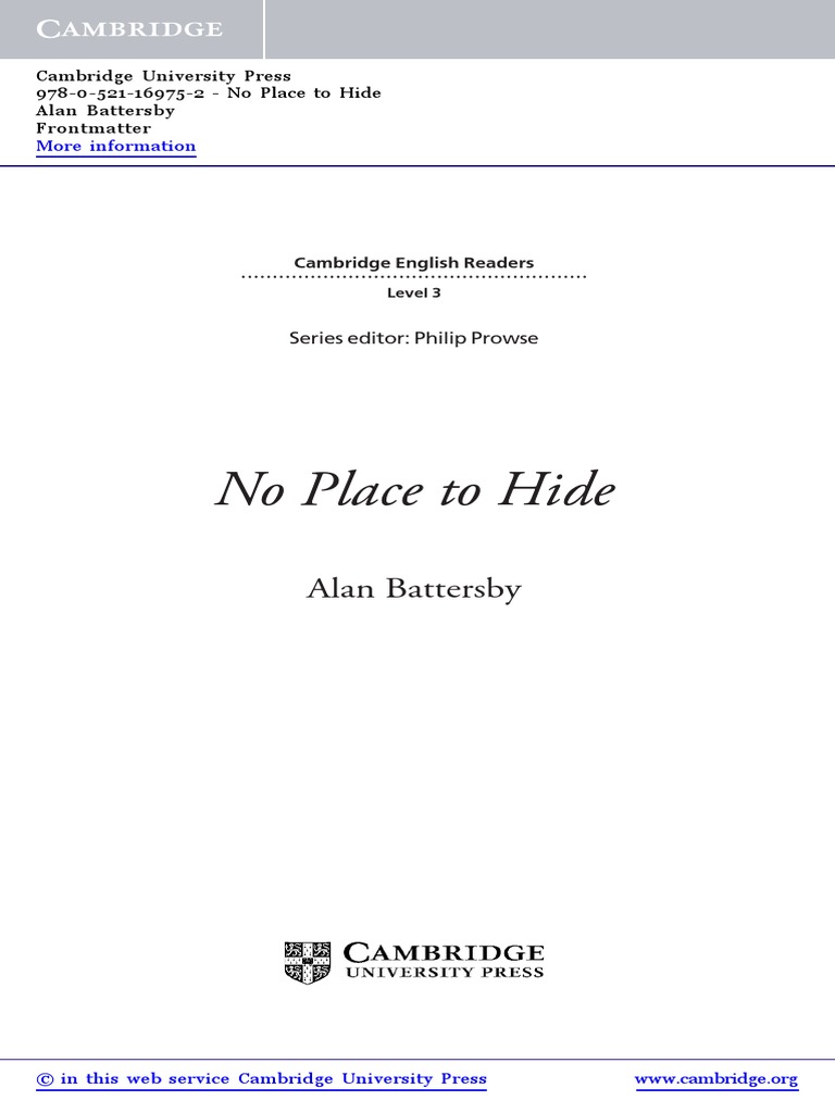 No Place To Hide: Alan Battersby | PDF | Intellectual Works ...