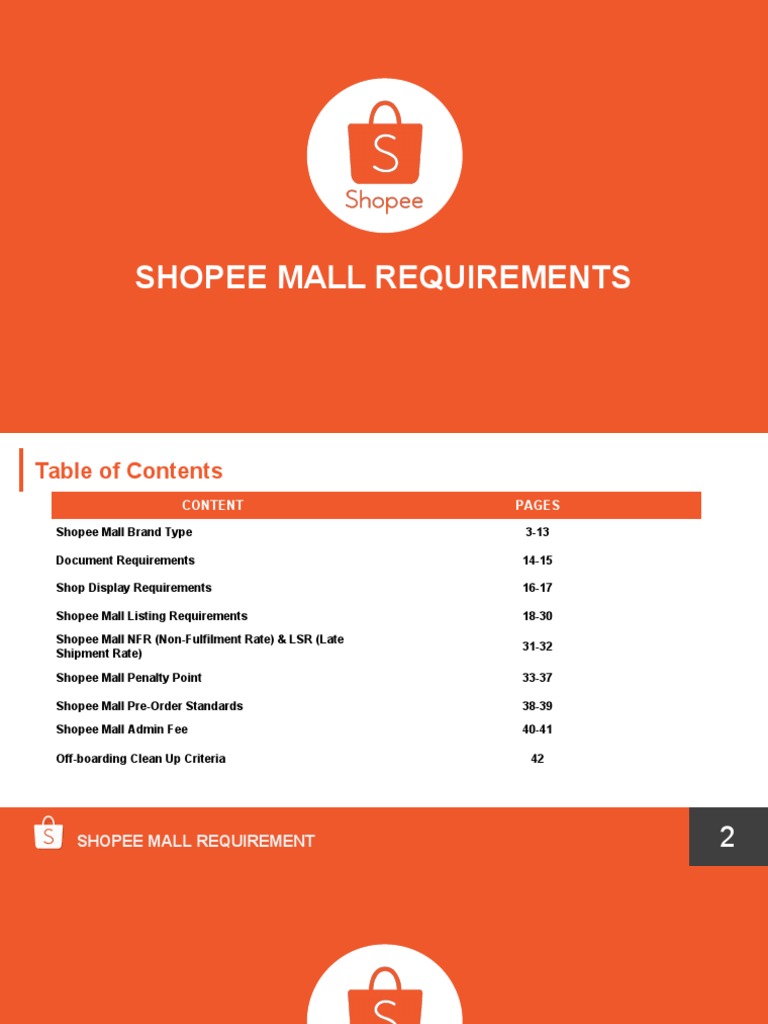 Shopee Mall Seller Onboarding Guide | PDF | Shopping Mall | Department ...