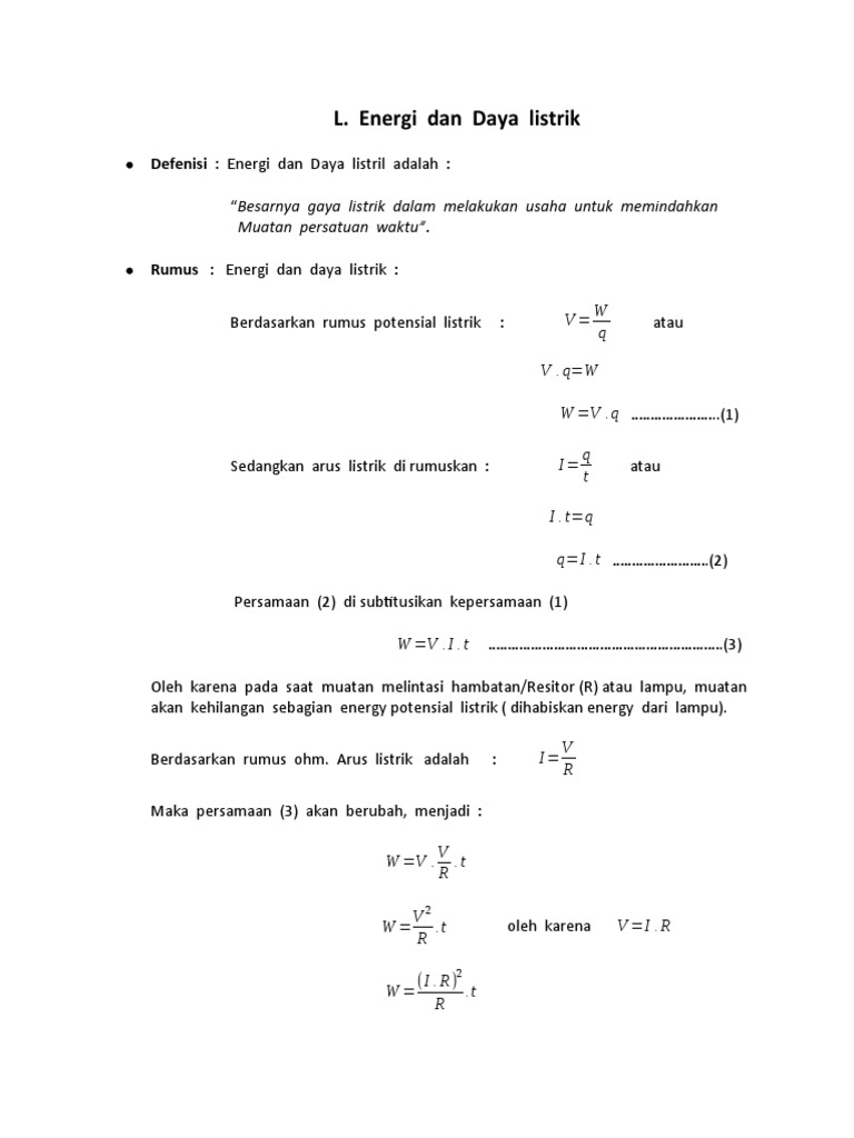 Energi Dan Daya Listrik Pdf