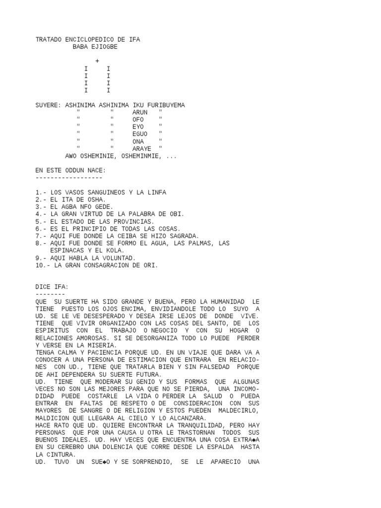 Baba Ejiogbe | PDF | Mitología | Deidades