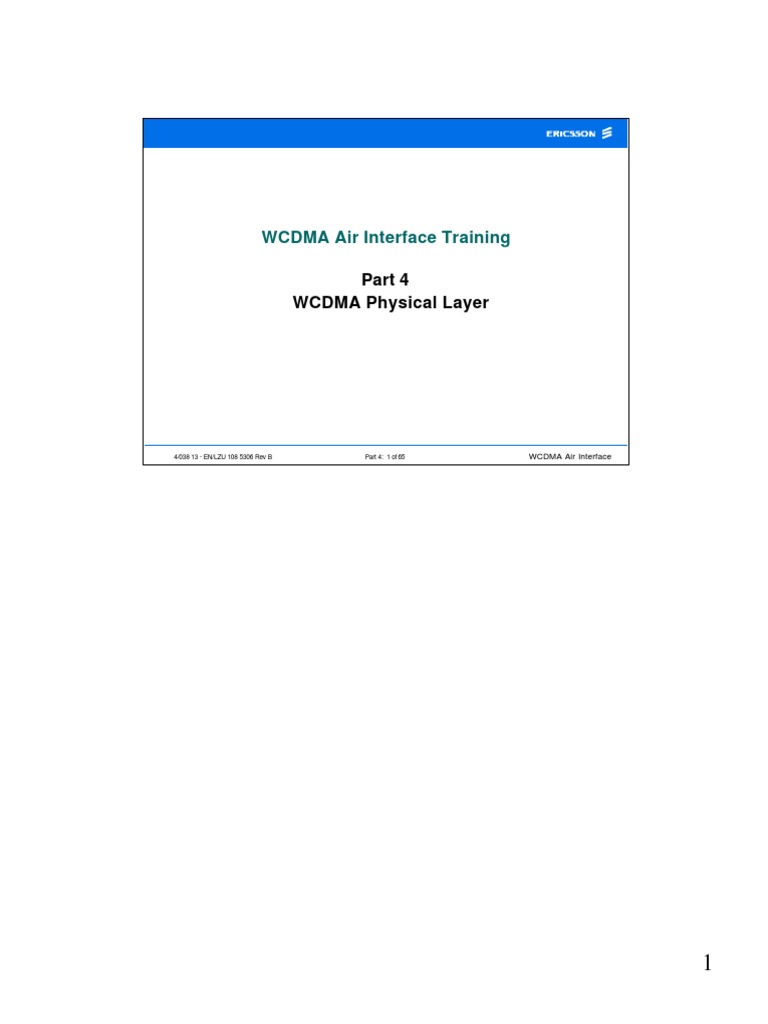 WCDMA Air Interface Training | PDF | General Packet Radio Service | Radio Technology