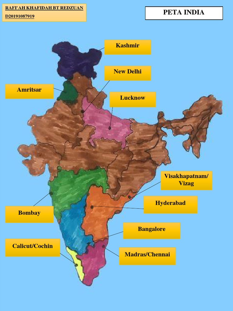 Map of Key Indian Cities | PDF