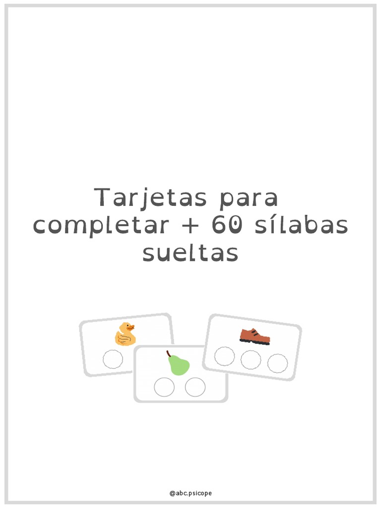 Actividades Con Sílabas | PDF