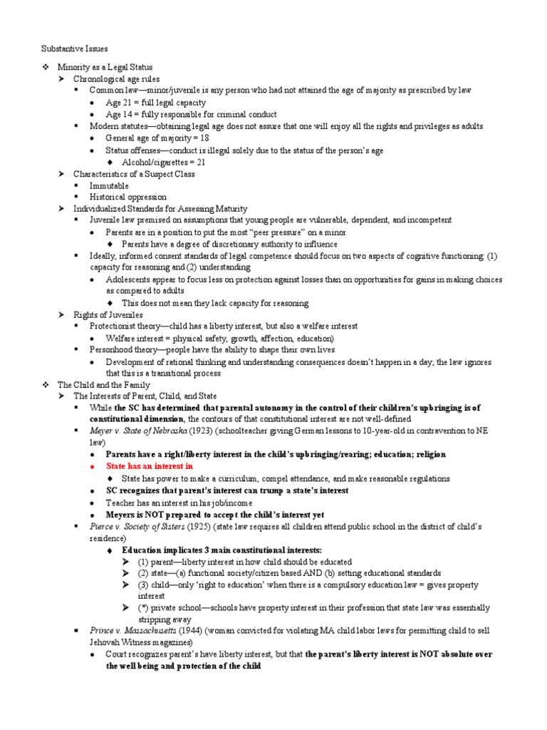 Legal Status and Rights of Minors | PDF | Statute Of Limitations ...