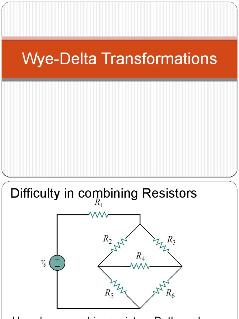 4.Wye-Delta Transformation | PDF | Teaching Methods & Materials ...