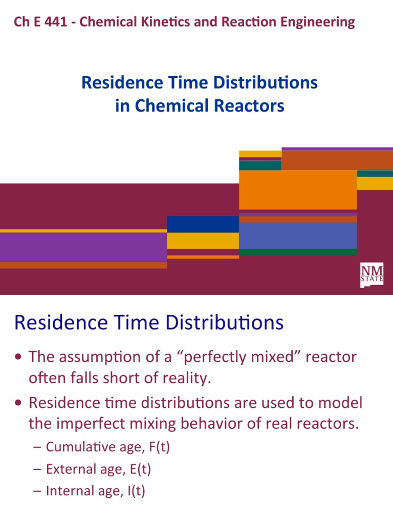 RTD Slide | PDF | Chemical Reactor | Chemical Engineering